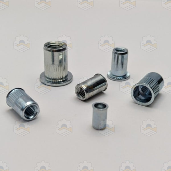 RIVET NUT, ROUND OPEN END, LARGE & SMALL FLANGE – PS Components